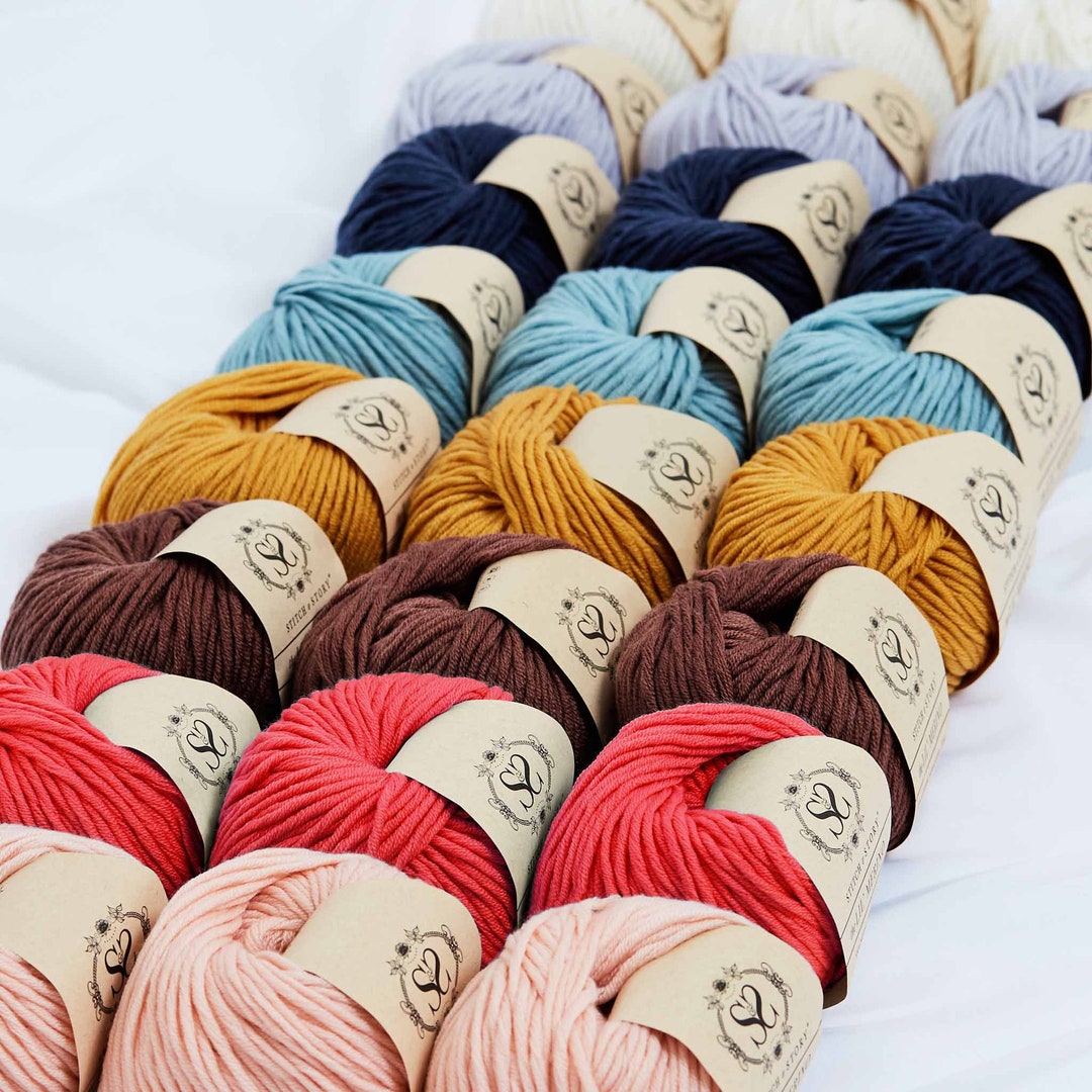 Worsted Aran Yarn | 100% Pure Merino Wool Yarn | Lil' Merino 50g Balls ...
