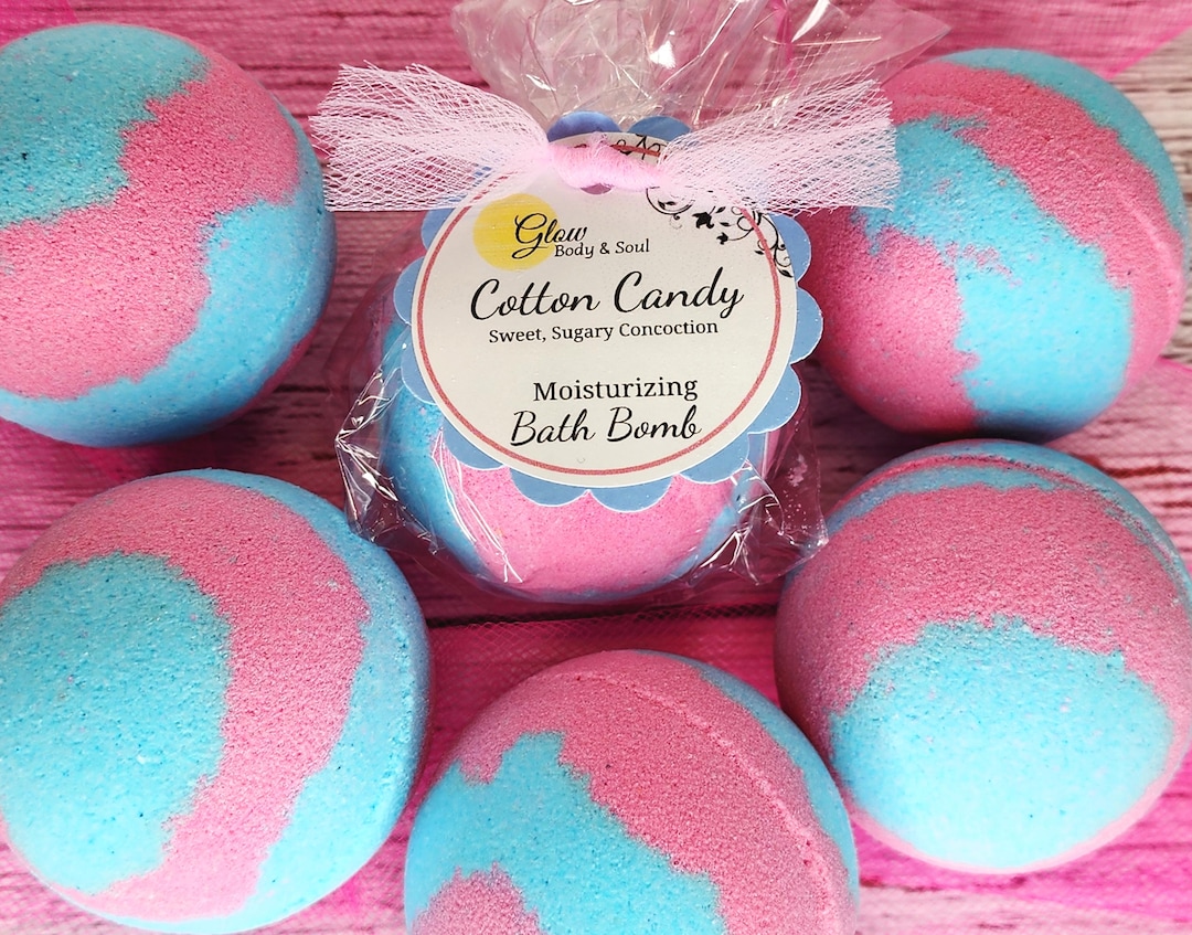 Cotton Candy Bath Bomb: Fizzy, Moisturizing, Handmade - Etsy