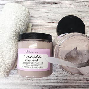 Lavender Clay Facial Mask Sensitive Skin Mask 10oz. - Etsy