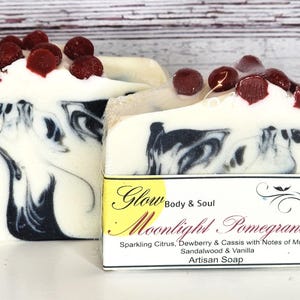 Moonlight Pomegranate Soap Handmade Cold Process Vegan Soap - Etsy