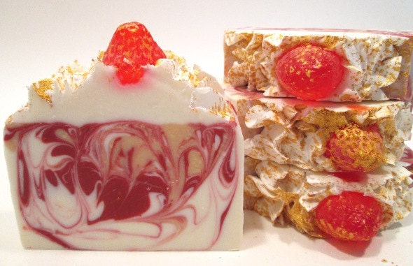 Champagne and Strawberries Soap Handmade Cold Process Vegan Soap - Etsy