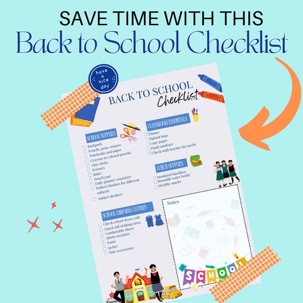 Back to School List - Etsy