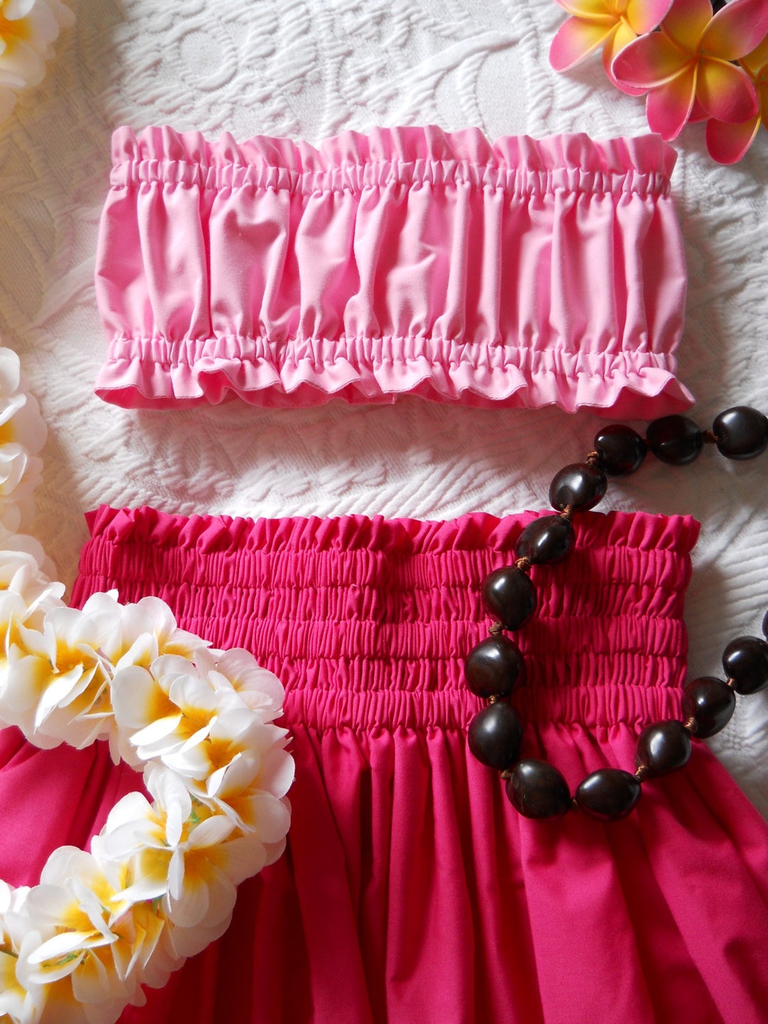 Little Girls Hawaiian Hula Top in Red, Cotton Candy Pink, Purple ...