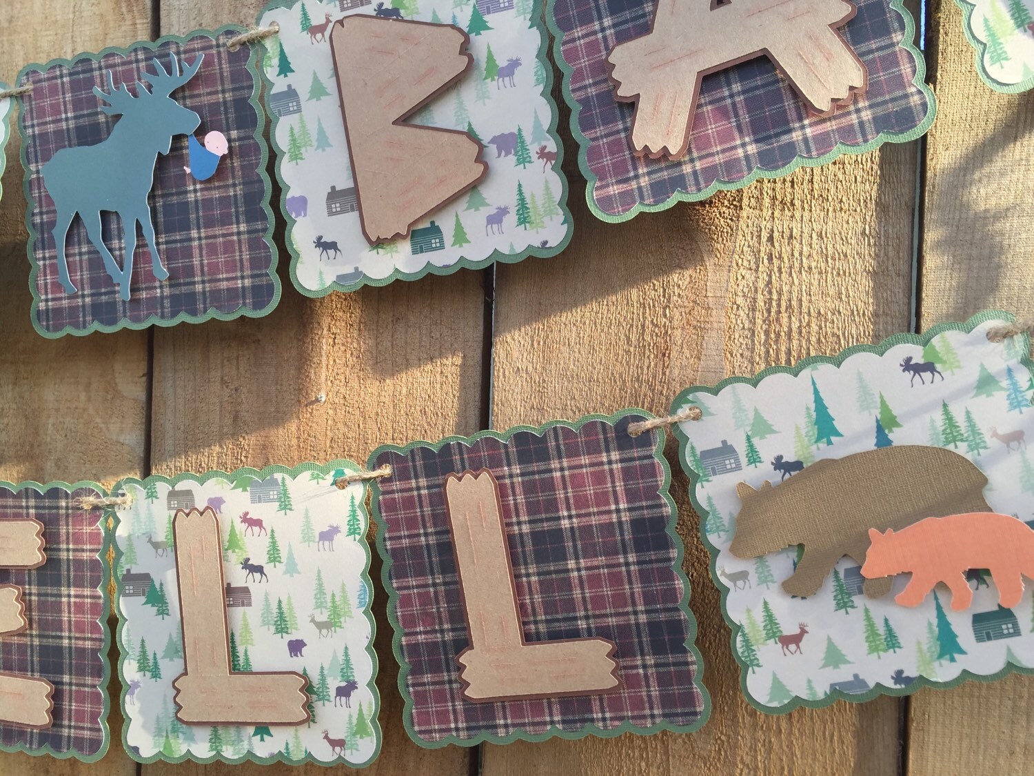 Rustic Animal Mountain Lodge Camping Deer Bear Elk National | Etsy