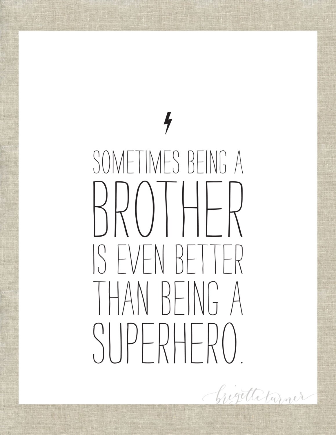 Sometimes Being a Brother is Even Better Wall Art Print / - Etsy
