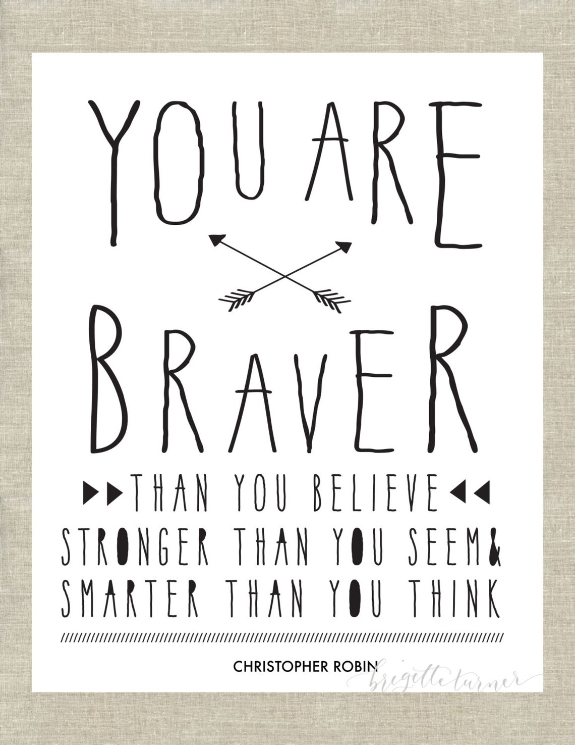 Wall Art Print / Children / Nursery / You Are Braver - Etsy