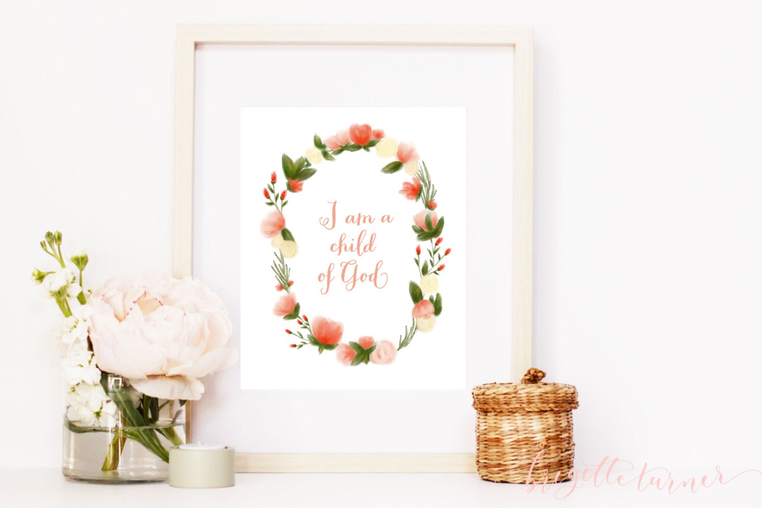 Girl Room Nursery Bible Verse Wall Art Print I Am a Child of God - Etsy