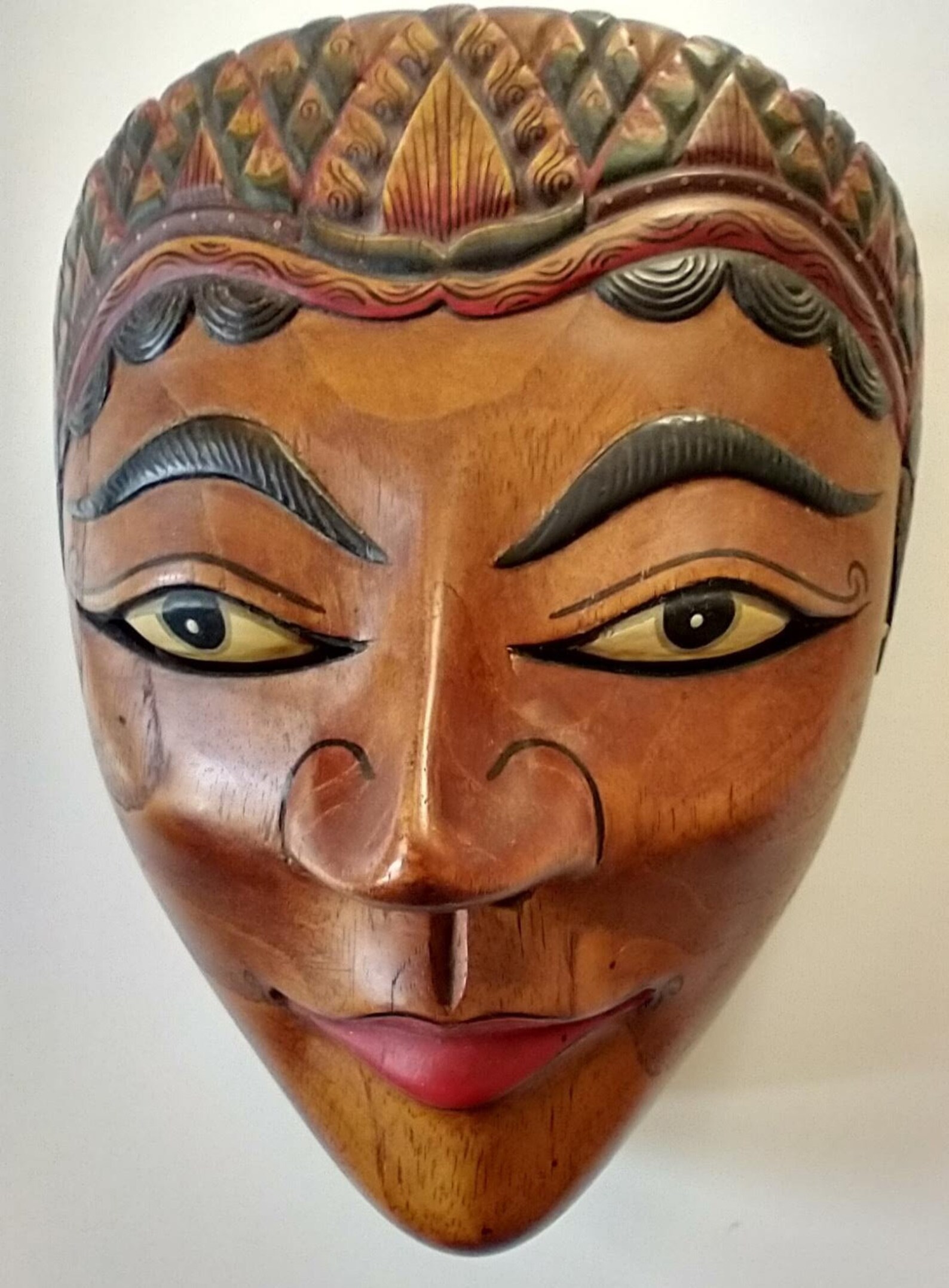 Vintage High Quality Wooden Javanese Mask - Etsy