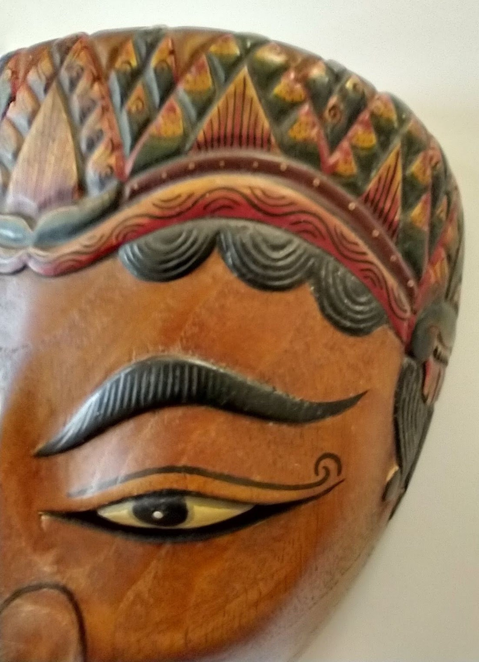 Vintage High Quality Wooden Javanese Mask - Etsy