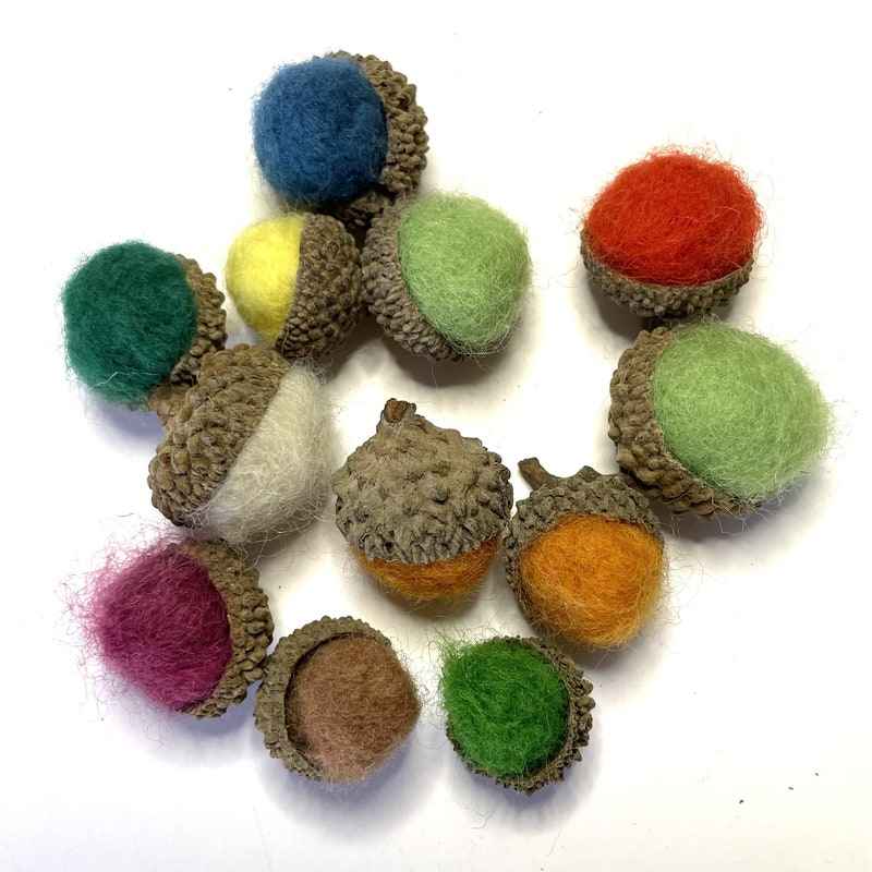 Wool Felted Acorns - Etsy