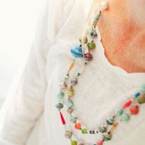 Ugandan Paper Bead Bright Necklace Natural Ekisa African Jewelry Fair ...