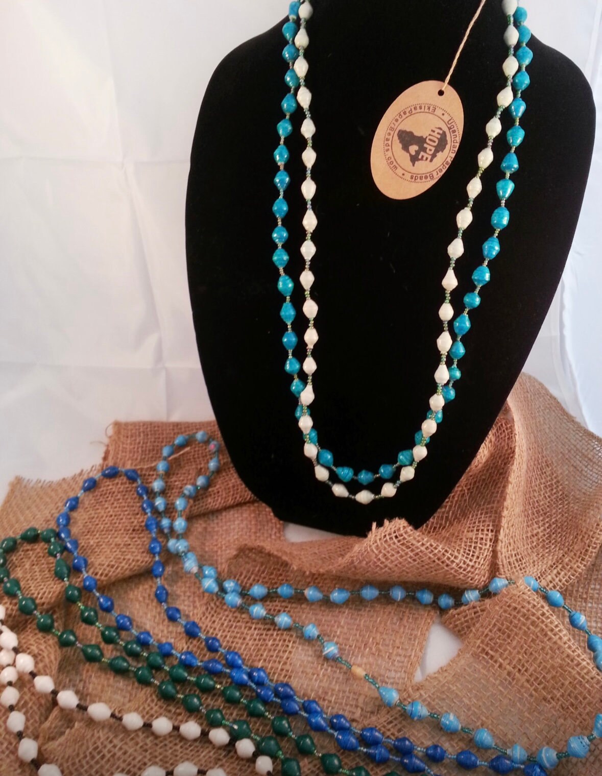 Support Kids in Uganda Ekisa Paper Bead Multicolor Necklace From Africa ...