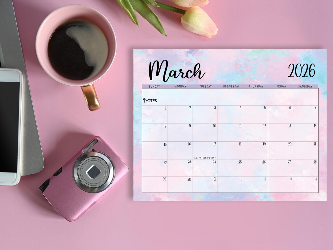 2026 Calendar Pastel Colors | January- December|office Family Academic ...