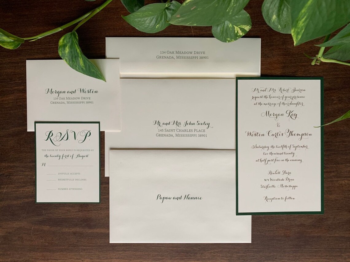 Gold Foil Wedding Invitation | Gold Foil Invitation | Gold Pressed ...