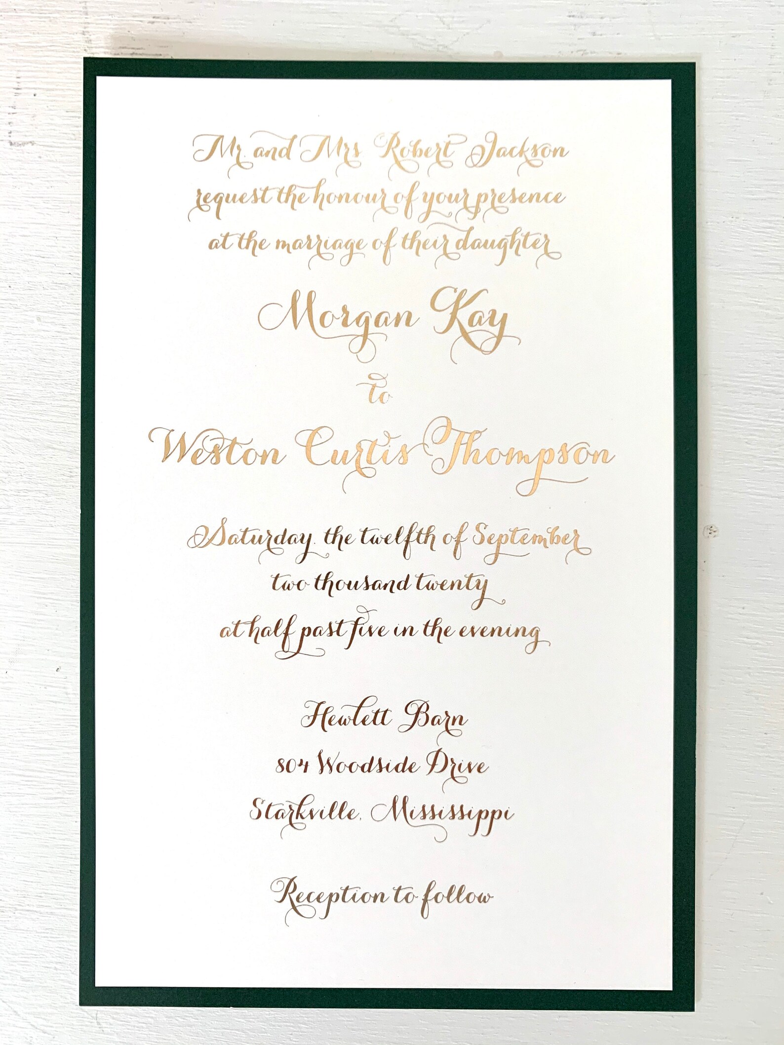 Gold Foil Wedding Invitation | Gold Foil Invitation | Gold Pressed ...