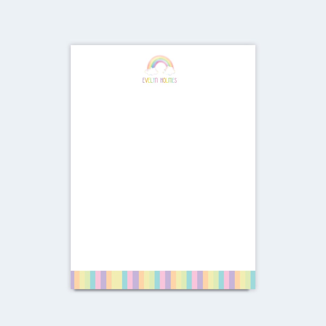 Notepad Rainbow Notepad Girls Notepad Drawing Pad - Etsy
