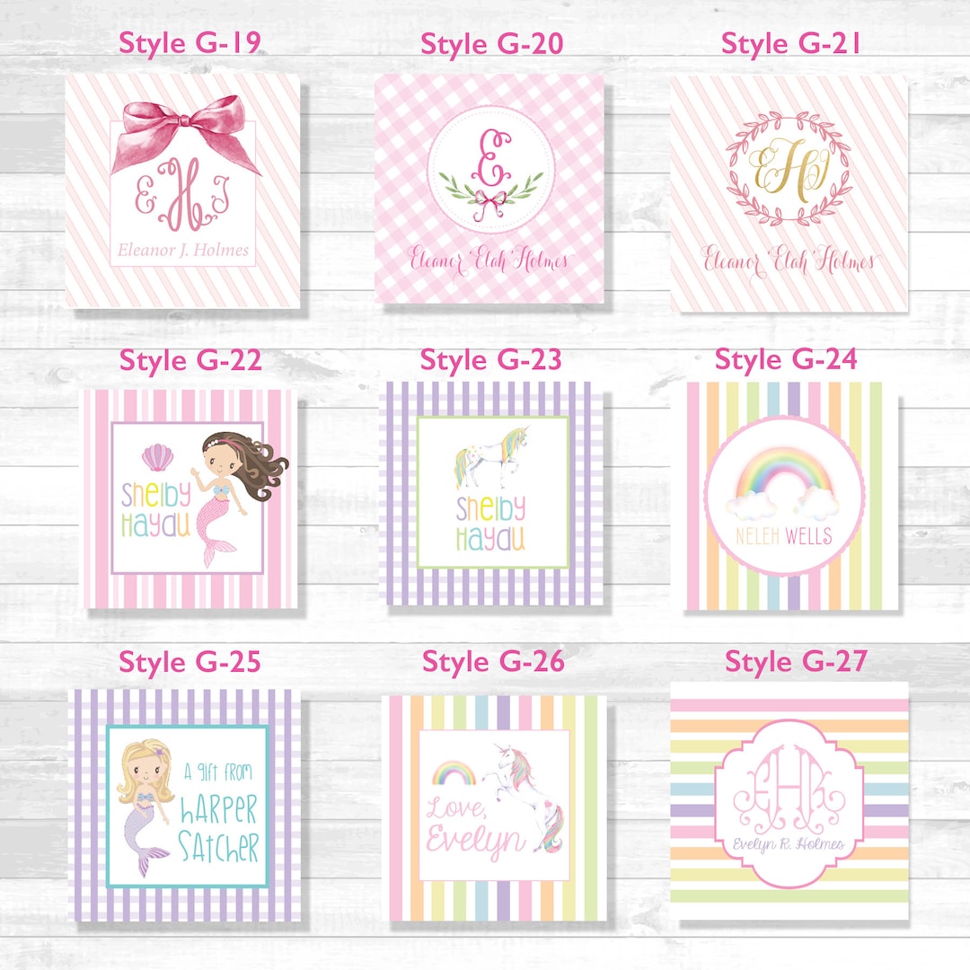 Girls Gift Tags or Stickers Girl Enclosure Cards Kids - Etsy