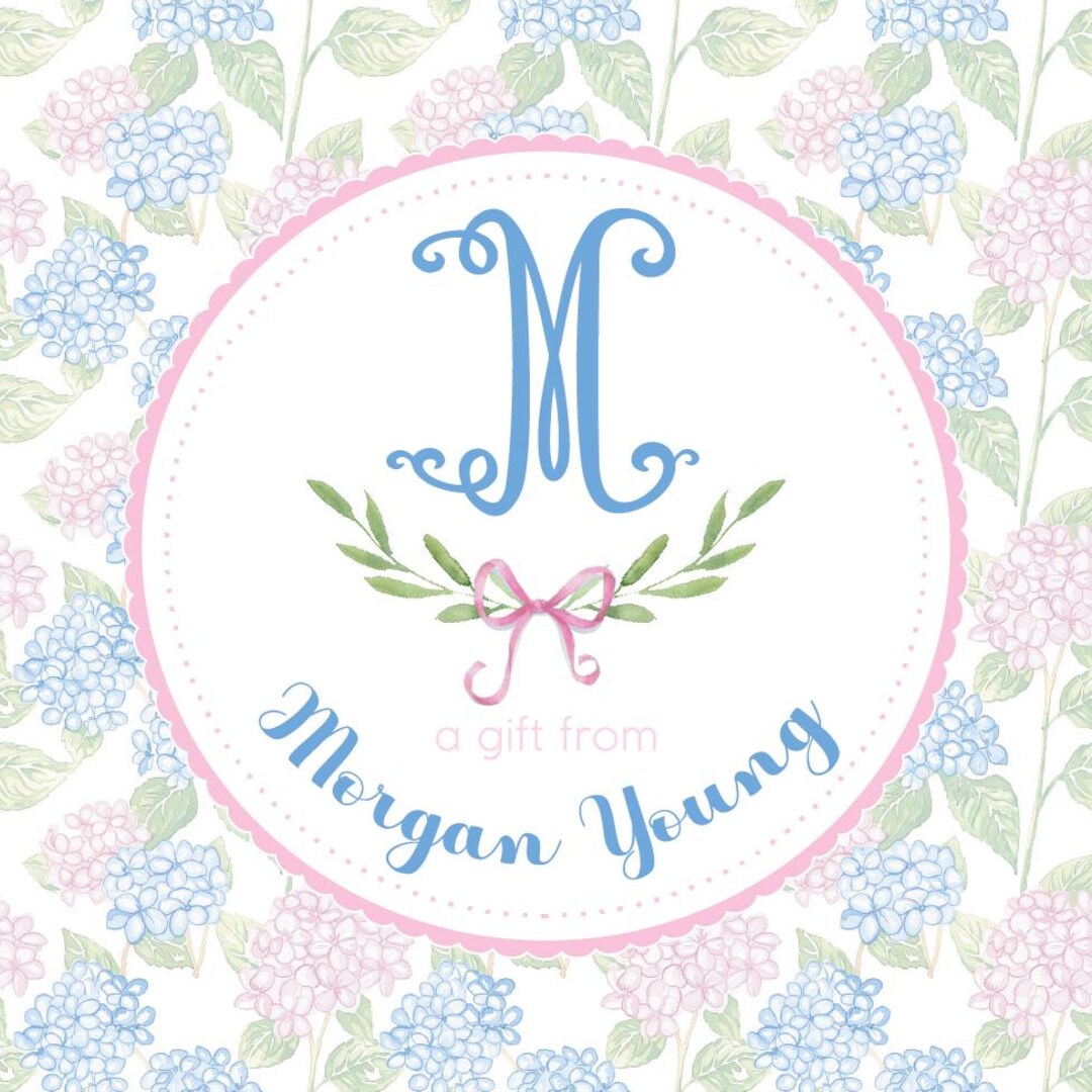 Grandmillennial Preppy Gift Tags or Stickers | Shabby Chic | Enclosure ...