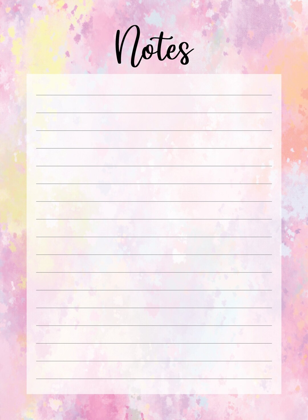 Notepad Pretty Pink Pastel Notepad | 5x7 Notepad | Memo Pad | Grocery ...