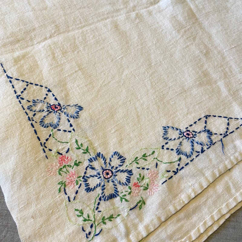 Embroidered Tablecloth - Etsy