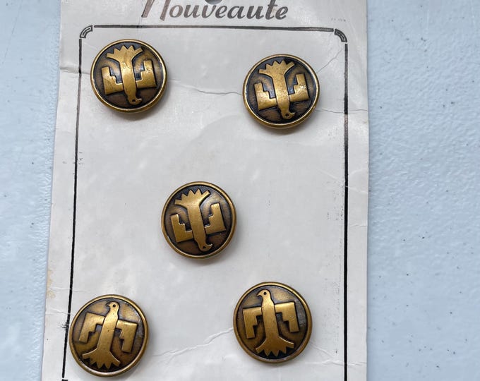 Vintage Nouveaute M Buttons on Cards Metal Lot Bundle Buttons Sewing ...