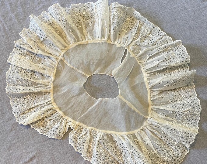 Vintage Handmade Lace Collar Embroidery Embroidered - Etsy