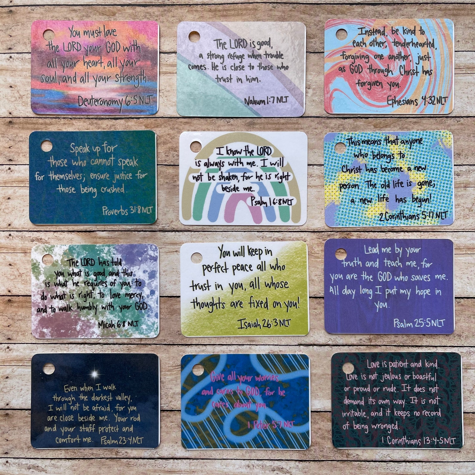 Memory Verse Scripture Flash Cards | Laminated Hand Held Cards | 30 ...