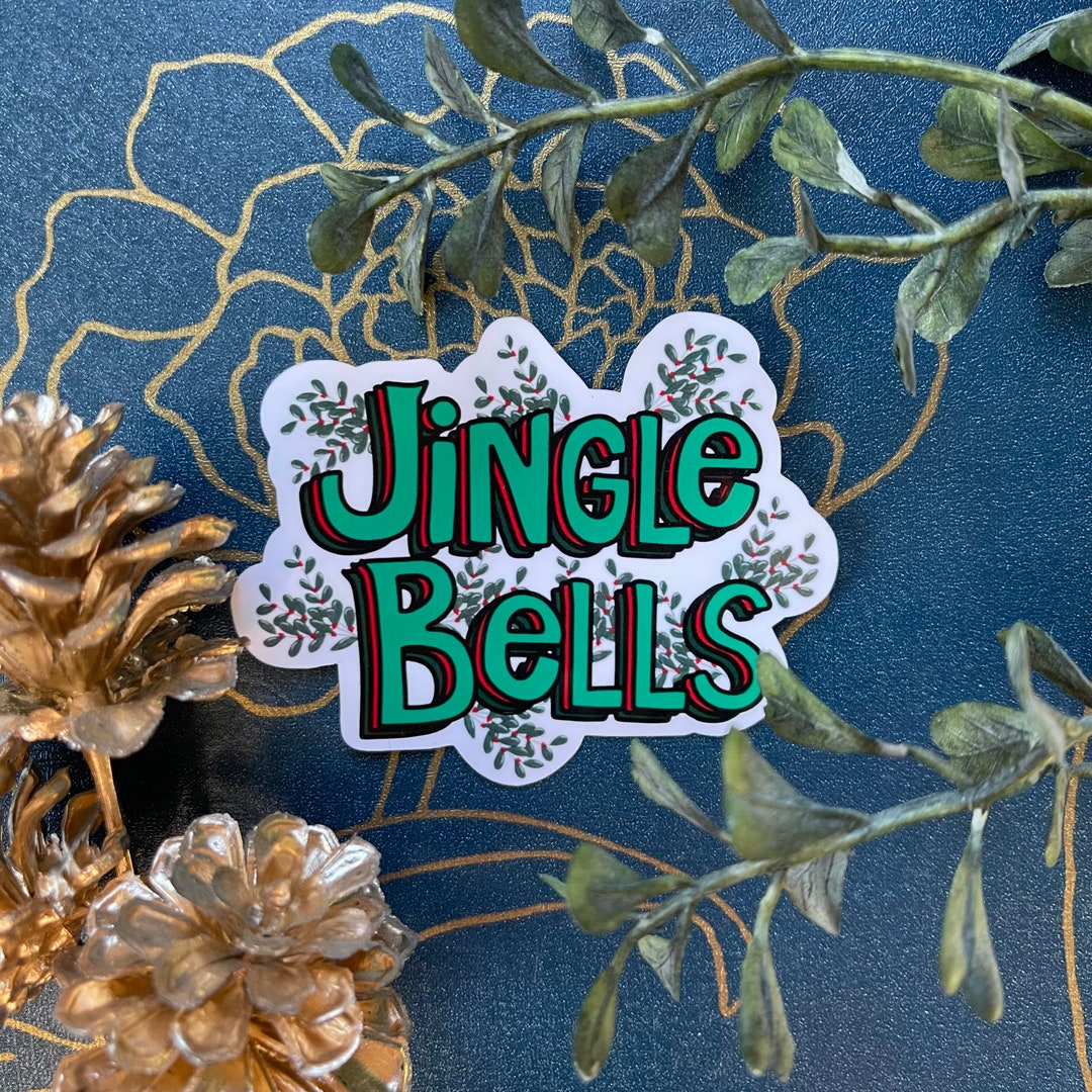 Jingle Bells Sticker or Magnet | Laptop Sticker | Water Bottle Sticker ...