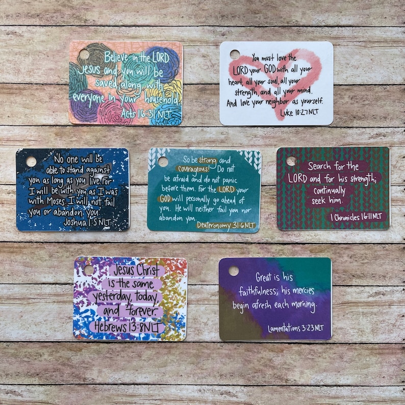 Memory Verse Scripture Flash Cards | Laminated Hand Held Cards | 30 ...