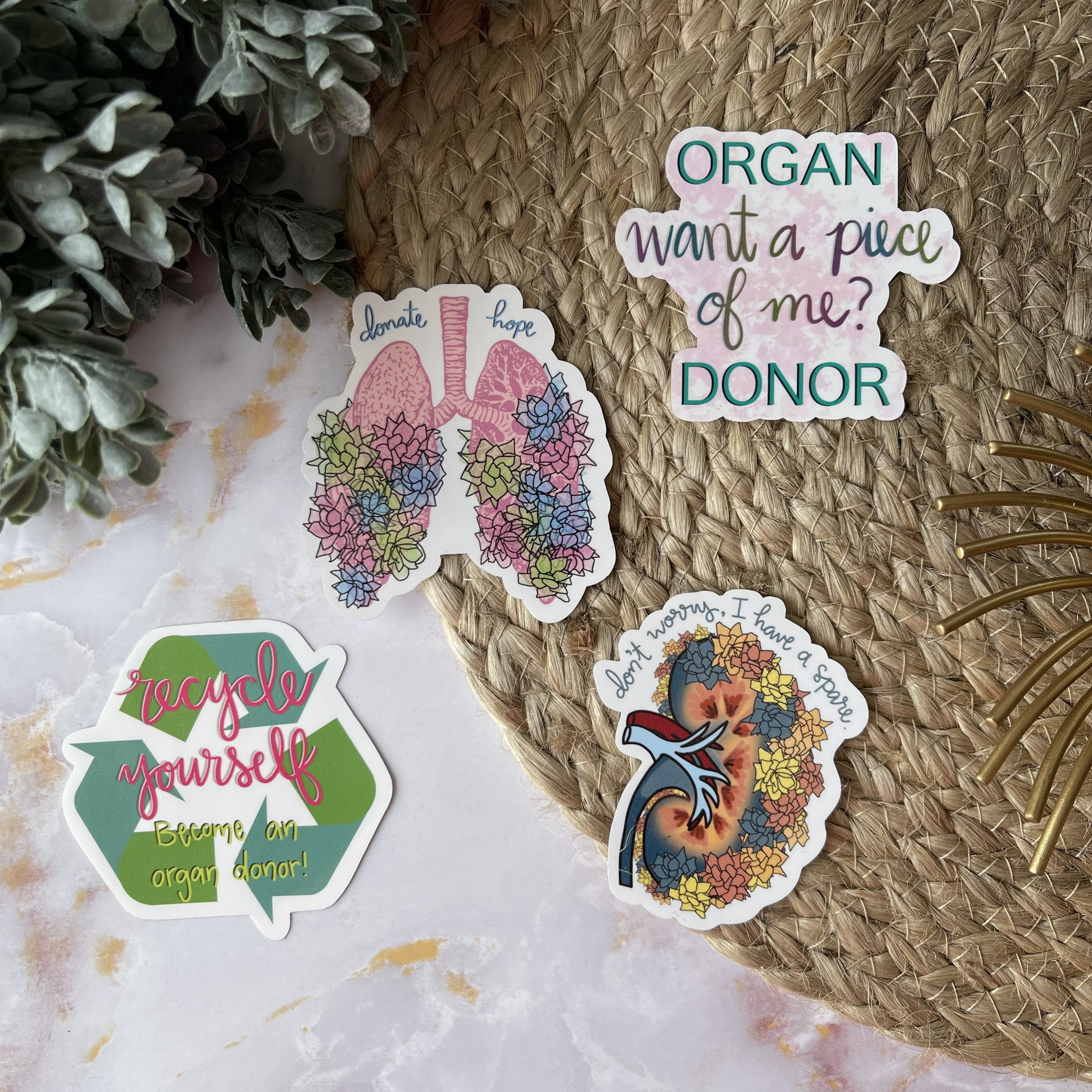 Organ Donor Sticker or Magnet Bundle | Laptop Stickers | Waterbottle ...