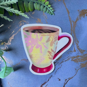 Coffee Tea Mug Sticker or Magnet Laptop Sticker Water - Etsy