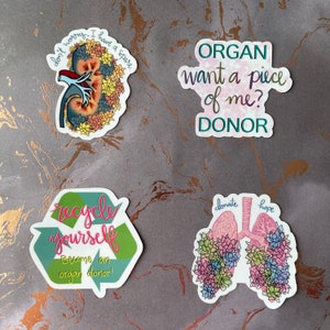 Organ Donor Sticker or Magnet Bundle | Laptop Stickers | Waterbottle ...