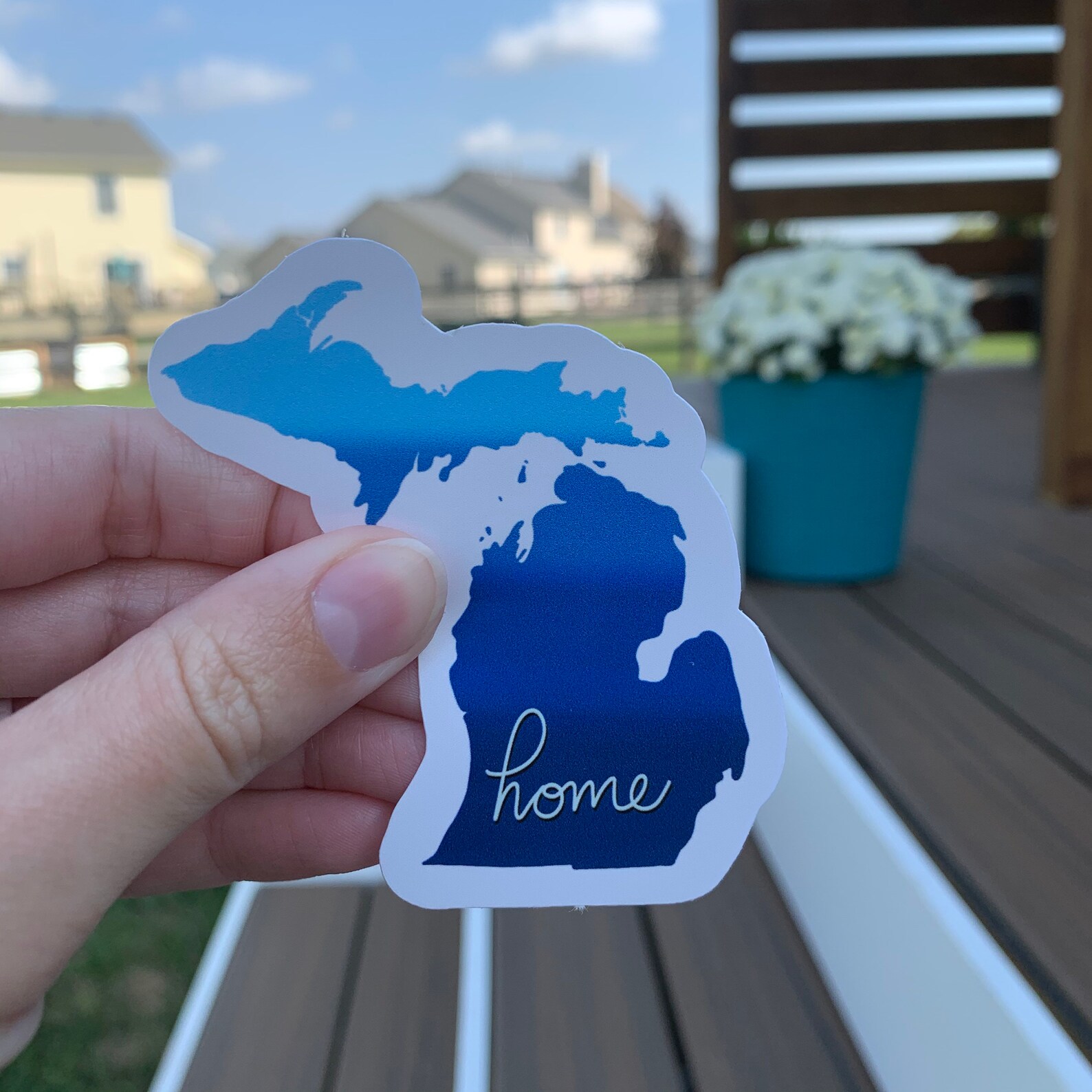 Michigan Home Sticker or Magnet Laptop Sticker Water - Etsy