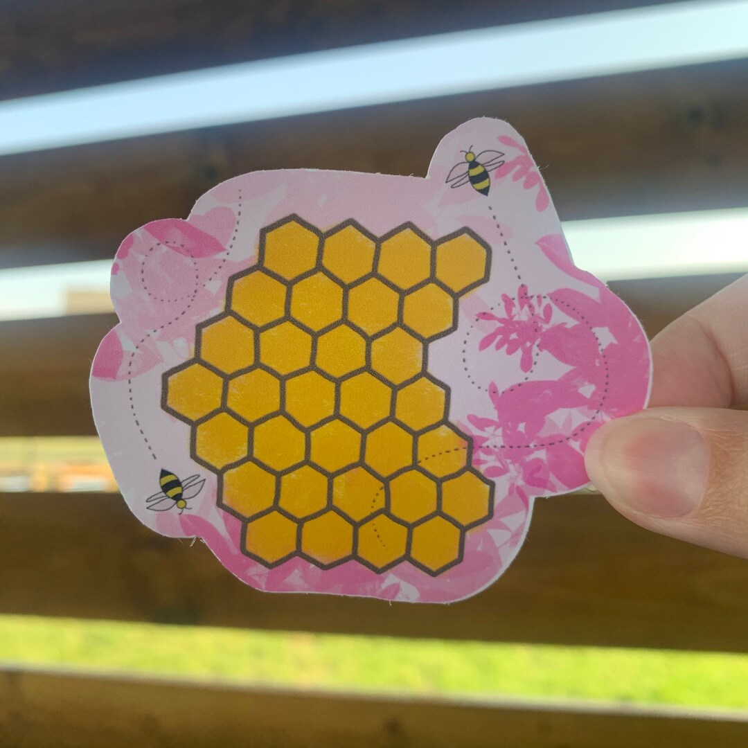 Bee Honeycomb Sticker or Magnet | Laptop Sticker | Water Bottle Sticker ...