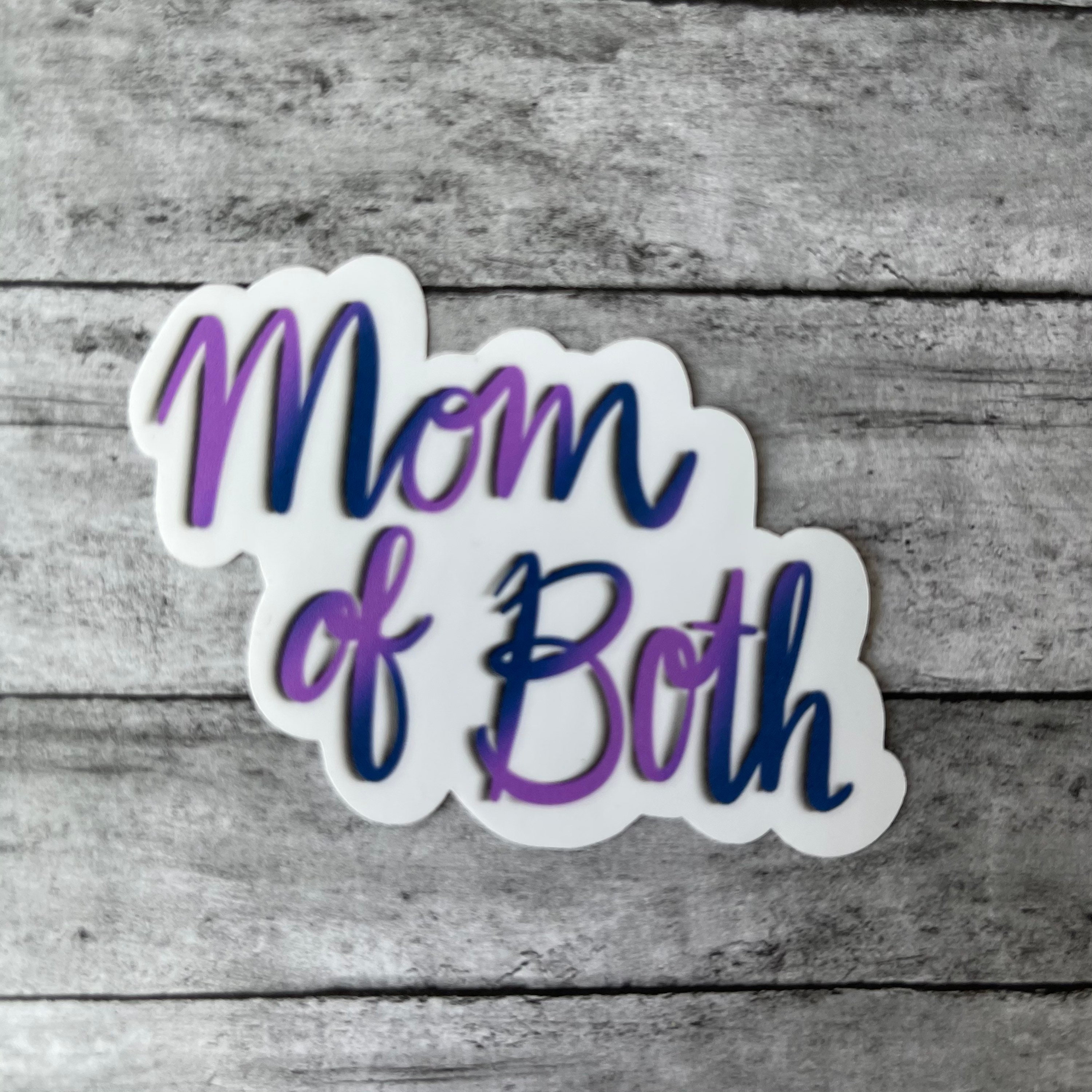 Mom of Both Sticker or Magnet Laptop Sticker Water Bottle | Etsy