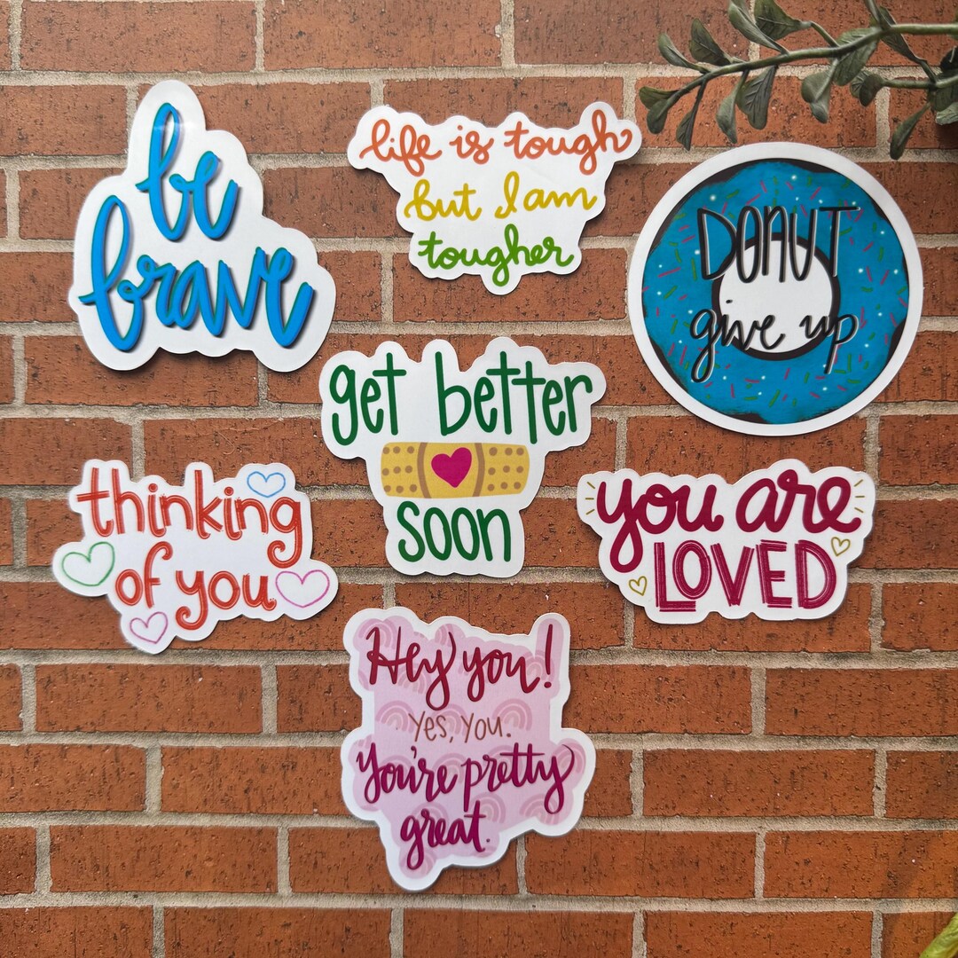 Get Well Soon Sticker or Magnet Bundle | Laptop Waterbottle Stickers ...