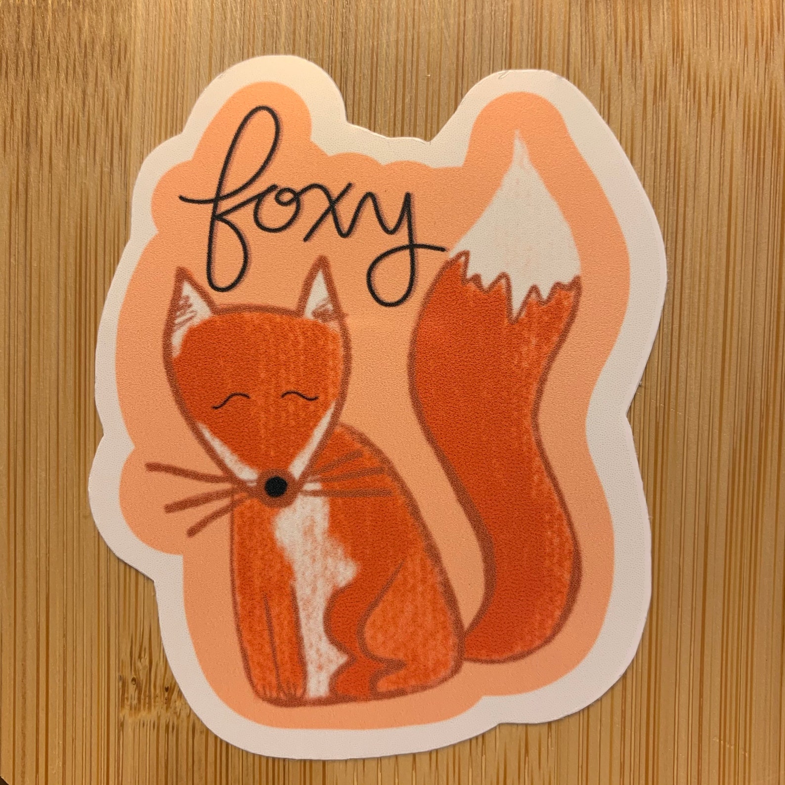 Foxy Orange Fox Punny Sticker or Magnet Laptop Sticker | Etsy