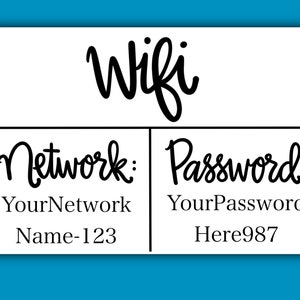 Wifi Password - Etsy