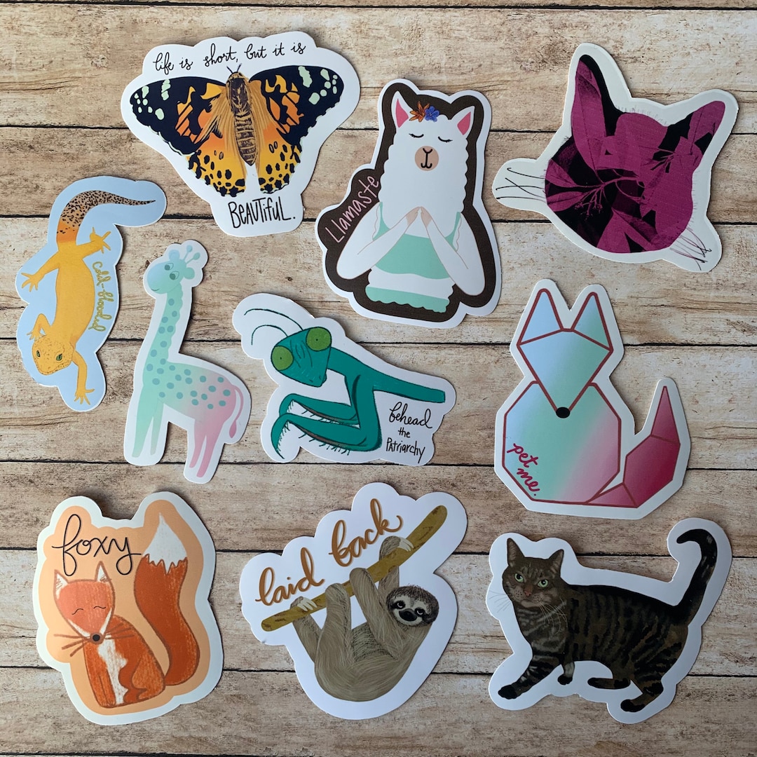 Animal Sticker or Magnet Bundle | Laptop Stickers | Water Bottle ...