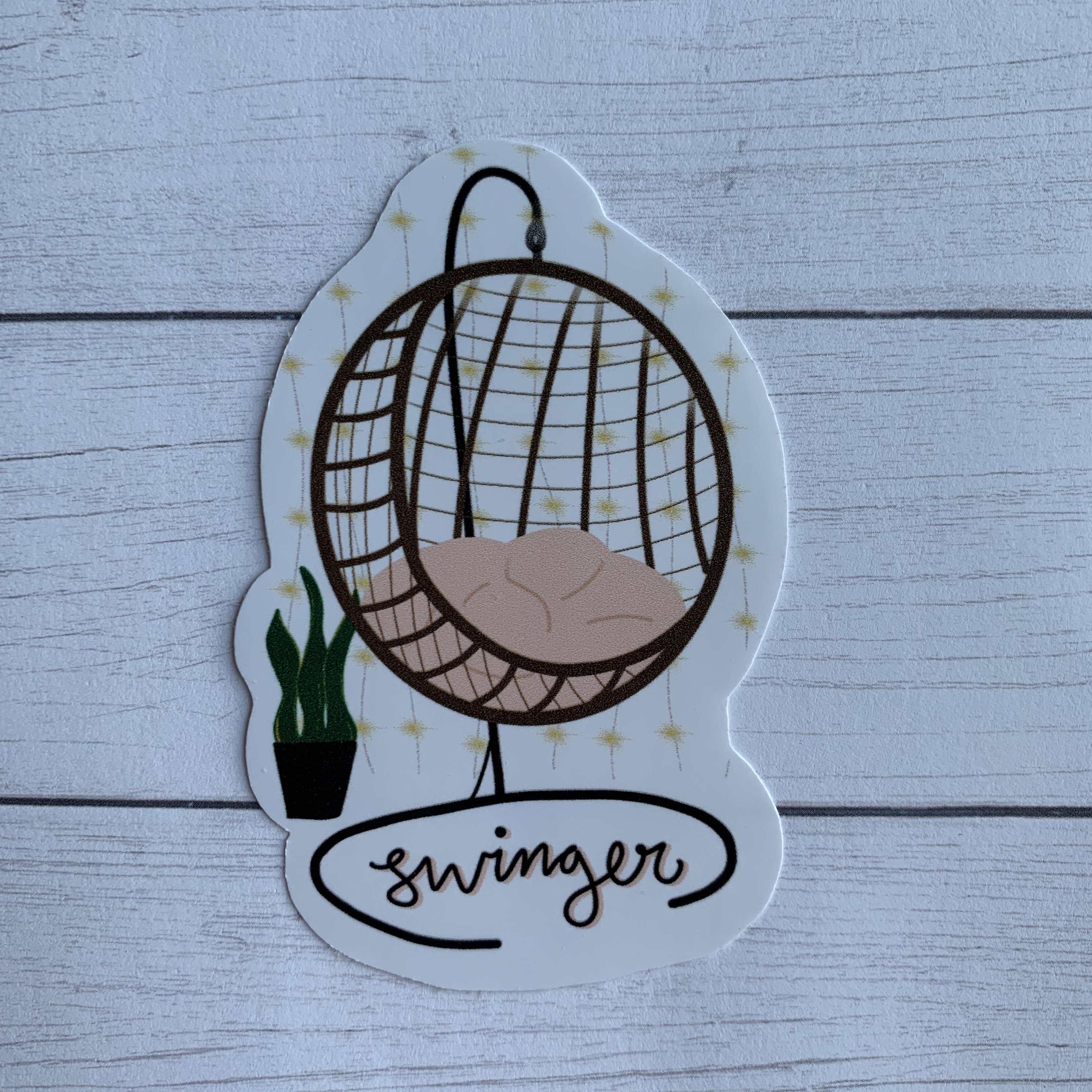 Swing Sticker or Magnet Chic Decor Sticker Swinger Pun | Etsy
