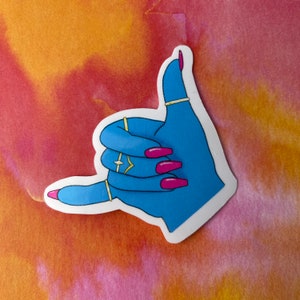 Shaka Sign Sticker or Magnet Laptop Sticker Waterbottle Sticker Gift ...