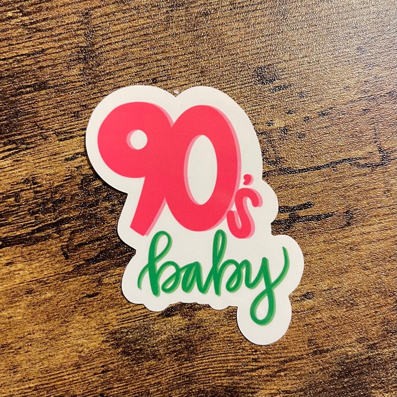 90s Kid 90s Baby Sticker or Magnet Laptop Sticker Water | Etsy
