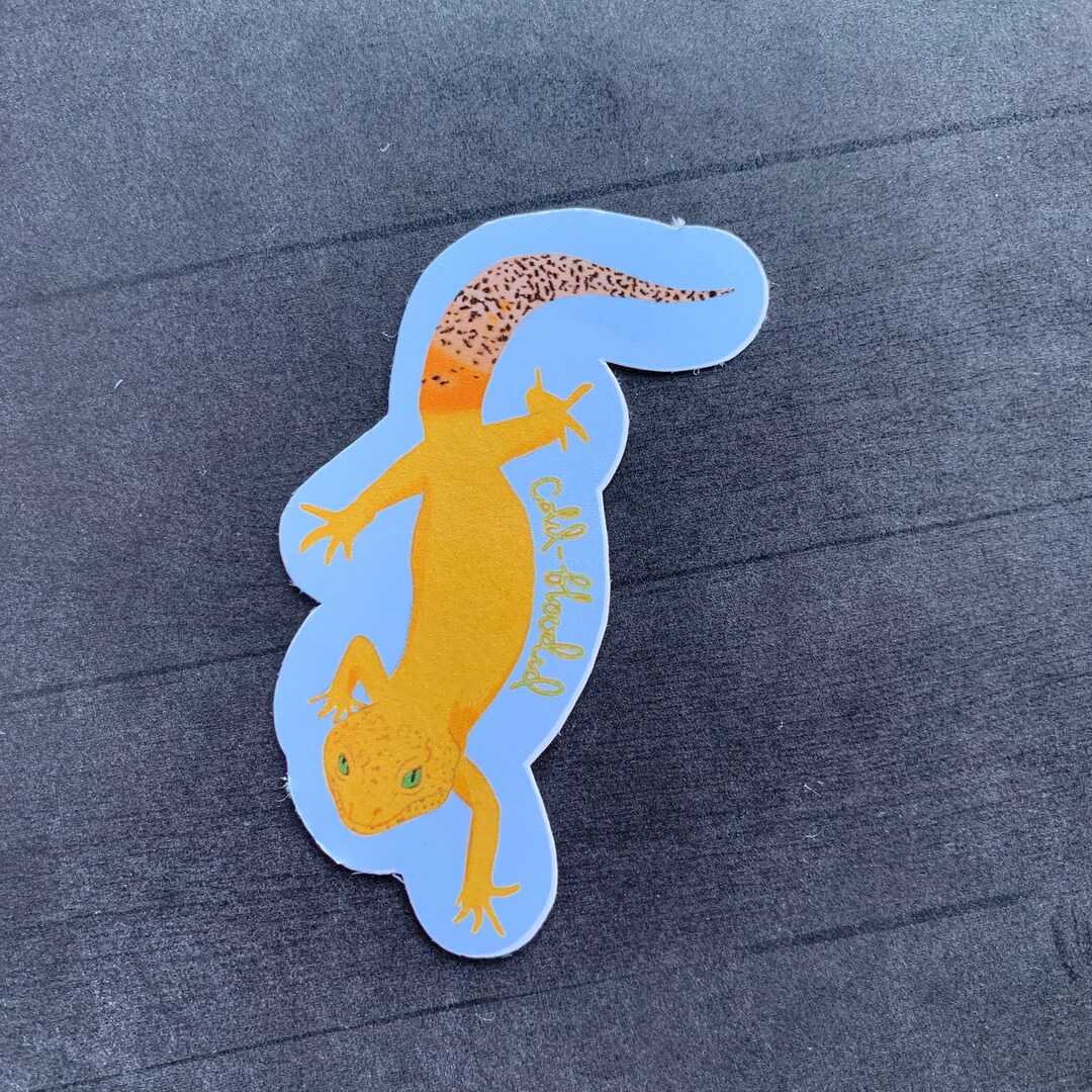 Leopard Gecko Sticker or Magnet | Cold Blooded | Reptile Sticker ...