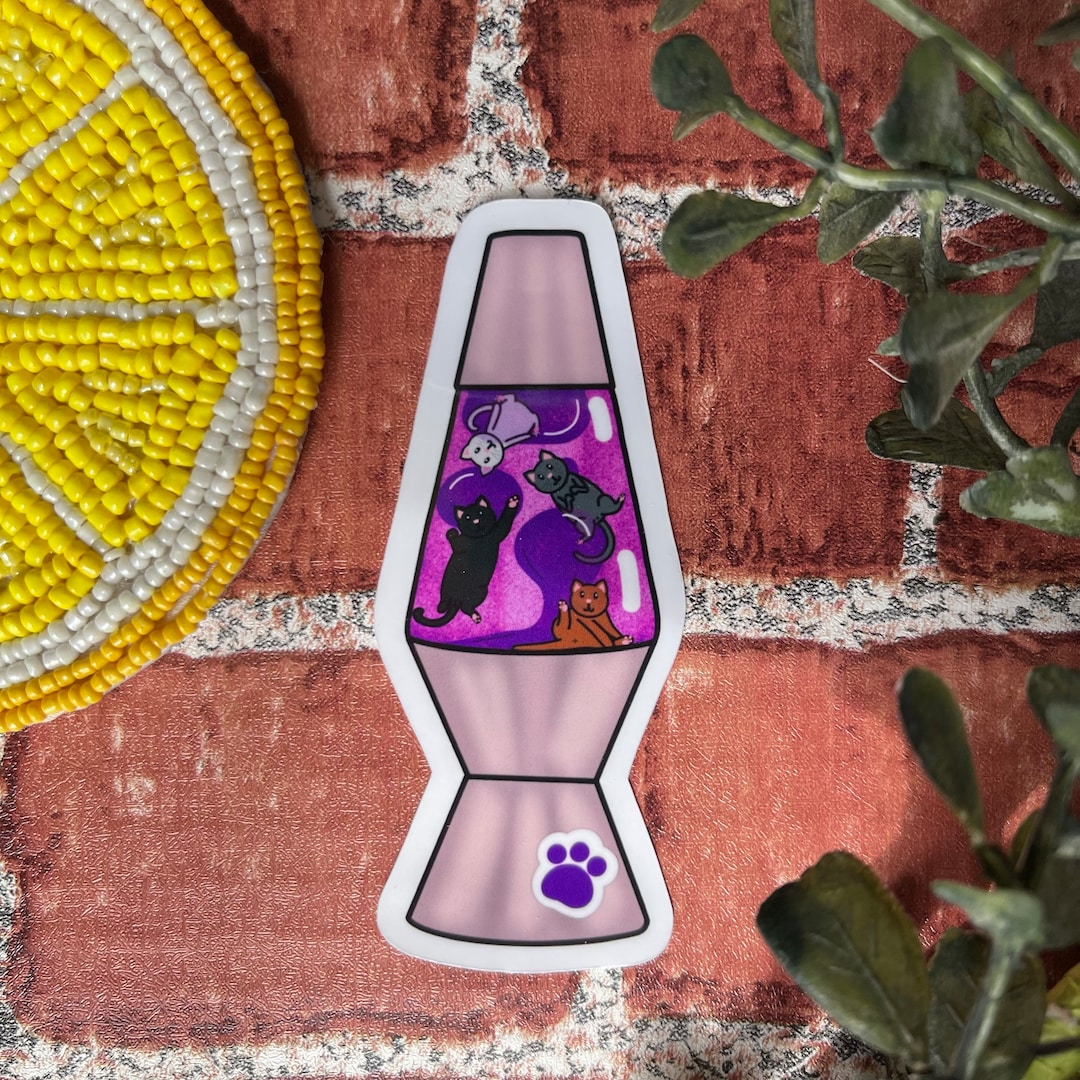 Cat Lava Lamp Sticker or Magnet | Laptop Waterbottle Sticker | Locker ...