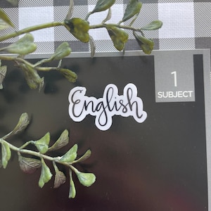 Notebook Subject Labels Sticker | Back to School | Teacher School ...