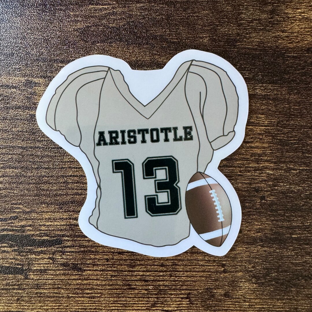 Aristotle Football Jersey Sticker or Magnet Laptop Waterbottle Gift for ...