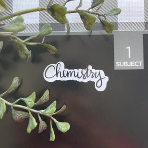 Notebook Subject Labels Sticker | Back to School | Teacher School ...