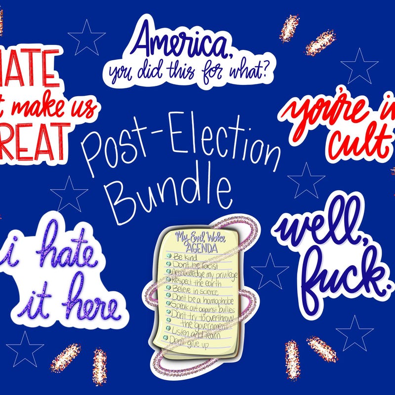 Pro America Anti Trump Stickers - Etsy