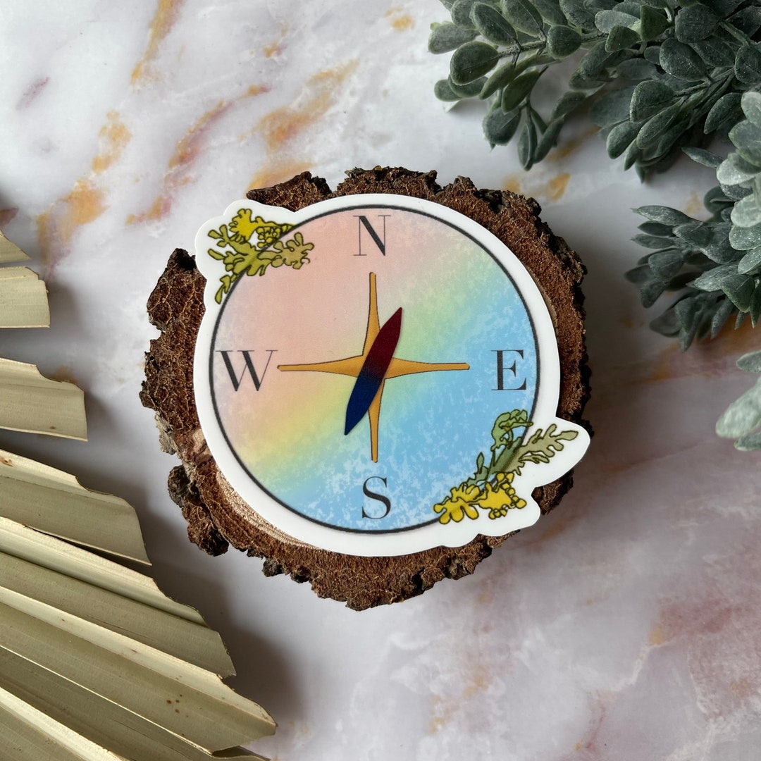 Compass Sticker or Magnet | Laptop Sticker | Water Bottle Sticker ...