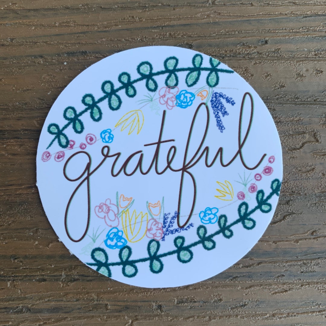 Grateful Sticker or Magnet | Laptop Sticker | Water Bottle Sticker ...